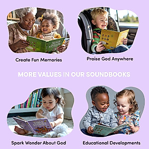 Bible Stories Sound Book - 6 Bible Songs - Christian Easter Gifts for Kids - Christening, Baptism Gifts for Boys, Girls - Religious Toys, Interactive Music Books for Toddlers - Easter Basket Stuffer