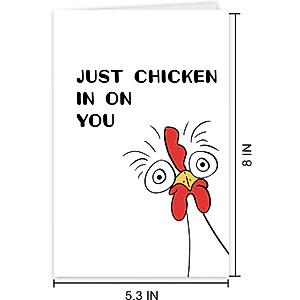 COLINHELIN Funny Thinking of You Card for Women Men, Concern for Neighbors Card, Humor Miss You Gift for Husband Wife Boyfriend Girlfriend, Encouragement Card, Hilarious Get Well Card