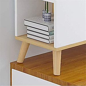 GELTDN Wood Bookcase Book Shelf Storage Display Rack Organizer Holder with Drawer, 3 Tier Shelf, Magazine Cabinet Table, for Home, Office Use