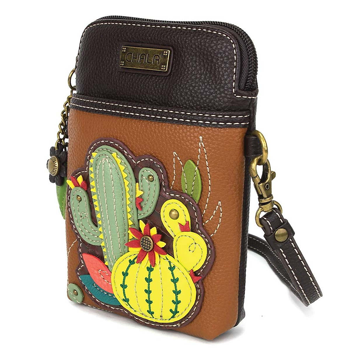 Chala Handbags Cellphone Crossbody Handbag for Flower Lovers (Cactus)