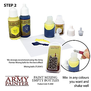 The Army Painter Paint Mixing Empty Dropper Bottles-12 ml, Pack of 6 Bottles with Dropper-Plastic Dropper Bottles for Acrylic Paint-Empty Plastic Bottle with Dropper Top- Small Applicator Paint Bottle