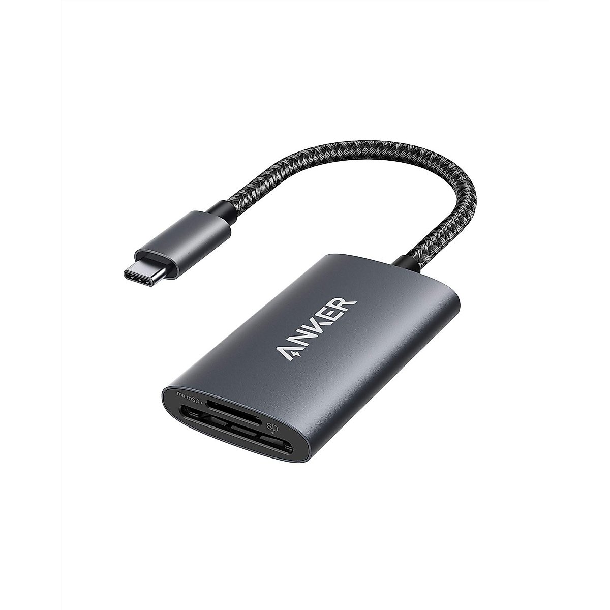 Anker USB-C SD 4.0 Card Reader, PowerExpand+ 2-in-1 Memory Card Reader, for SDXC, SDHC, SD, MMC, RS-MMC, Micro SDXC, Micro SD, Micro SDHC Card, UHS-II, and UHS-I Cards