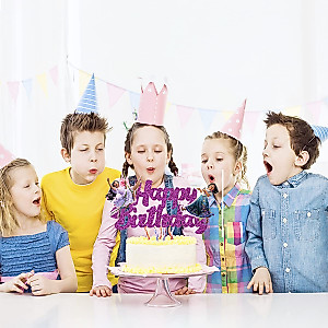 Magic Movie Cute Cartoon Theme Glitter Birthday Cake Topper, Encanto Cake Toppers, Encanto Cake and Cupcake Decorations for Birthday Party Decorations Party Supplies
