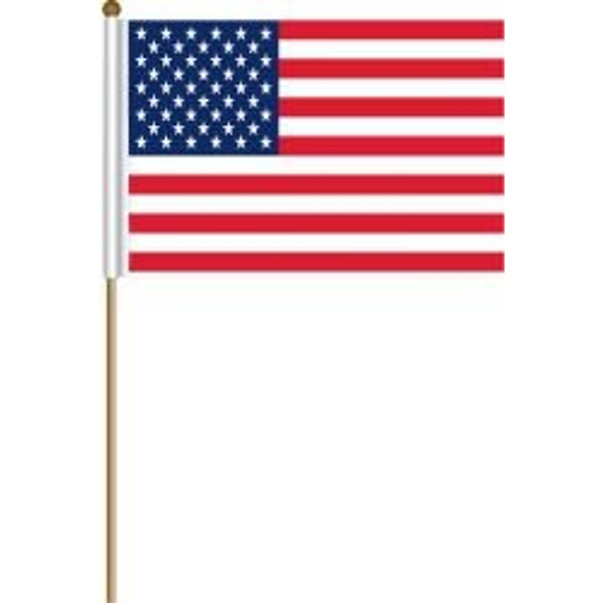 USA UNITED STATES 12 X 18 INCH STICK FLAG WITH 2 FOOT POLE ... NEW