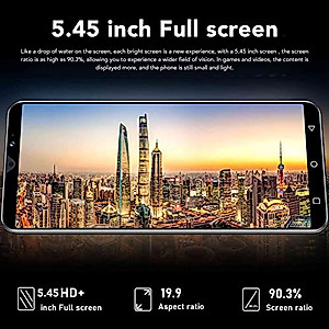 5.45Inch Unlocked Smartphone, 2GB RAM 16GB ROM Full HD Screen, Support WiFi/Bluetooth//GPS/Face Recognition, 3G Cell Phone for Android 10(Blue)