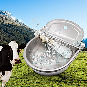 LIUCOGXI Automatic Livestock Waterer Dog Water Bowl Cattle Water Bowl Dog Feeder and Waterer Automatic Cow Drinking Water Bowl Dispenser Stainless Steel Water Trough for Cattle Dog Horse Donkey