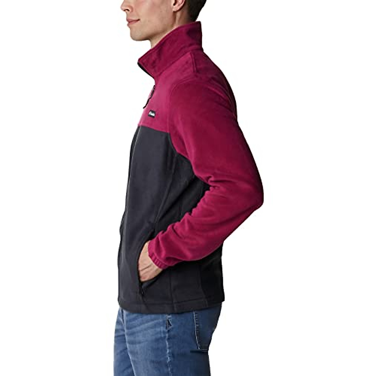 Columbia Men's Steens Mountain Full Zip 2.0, Red Onion/Black, Large