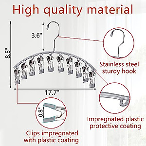 Pants Hangers Space Saving-Legging Organizer for Closet with Clips for Multiple Leggings Closet Organizers and Storage Pant Holder Hanging Metal Small Spaces Pants Organizer Clothes Hangers