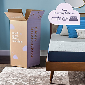 Sleep Innovations Marley Hybrid 10 Inch Cooling Gel Memory Foam and Innerspring Coil Mattress, Twin Size, Bed in a Box, Medium Firm Advanced Support