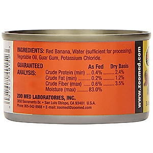 Zoo Med Tropical Fruit Mix-ins Red Banana Turtle Food, 3.4-Ounce