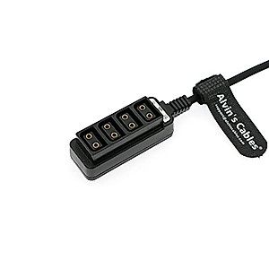 Alvin's Cables D-tap Splitter Cable D-tap Male to 4 Port Dtap Female Power Supply for V-Mount Camera Battery P-tap Power Hub 60cm| 23.6inches