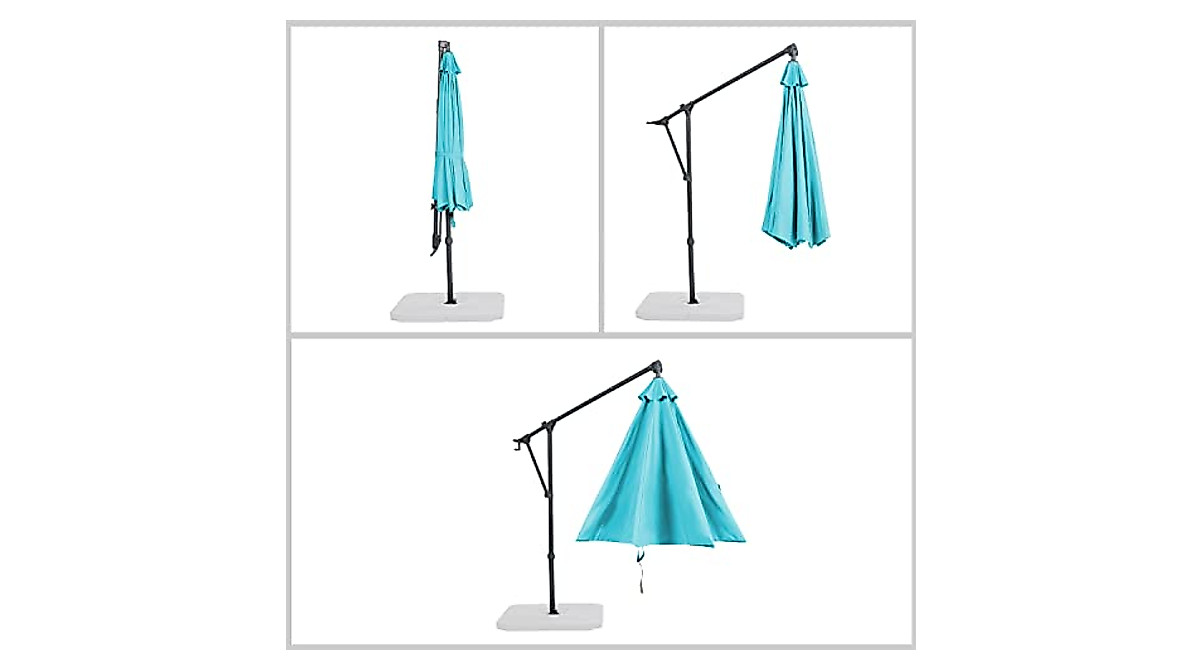 BPS Patio 10FT Off-Set Hanging Umbrella - Waterproof & UV Resistant