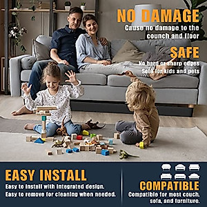 Toy Blocker for Under Couch, Under Bed Blocker for Pets,Adjustable Gap Bumper,Stop Things Sliding Under Sofa or Furniture,Compatible no damage to furniture, Easy to clean and Install(20Ft by 2 Inch)