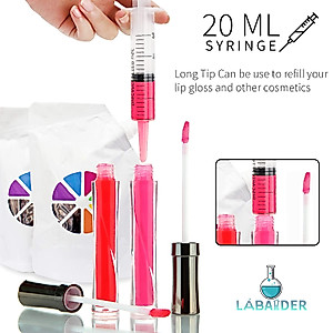 50 Pack 20mL Syringe Catheter Tip with Covers, Large Plastic Syringes for Jello Shots Syringe Party, Liquid, Oral, Feeding Pet, Food, Dispensing- Individually Sterilized Sealed