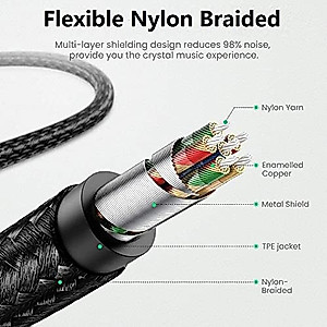 Wahbite Lightning to 3.5mm Audio Cable Compatible with iPhone 14/13/12/11/XR/XS/X/8/7/6 Plus/SE 2, iPad