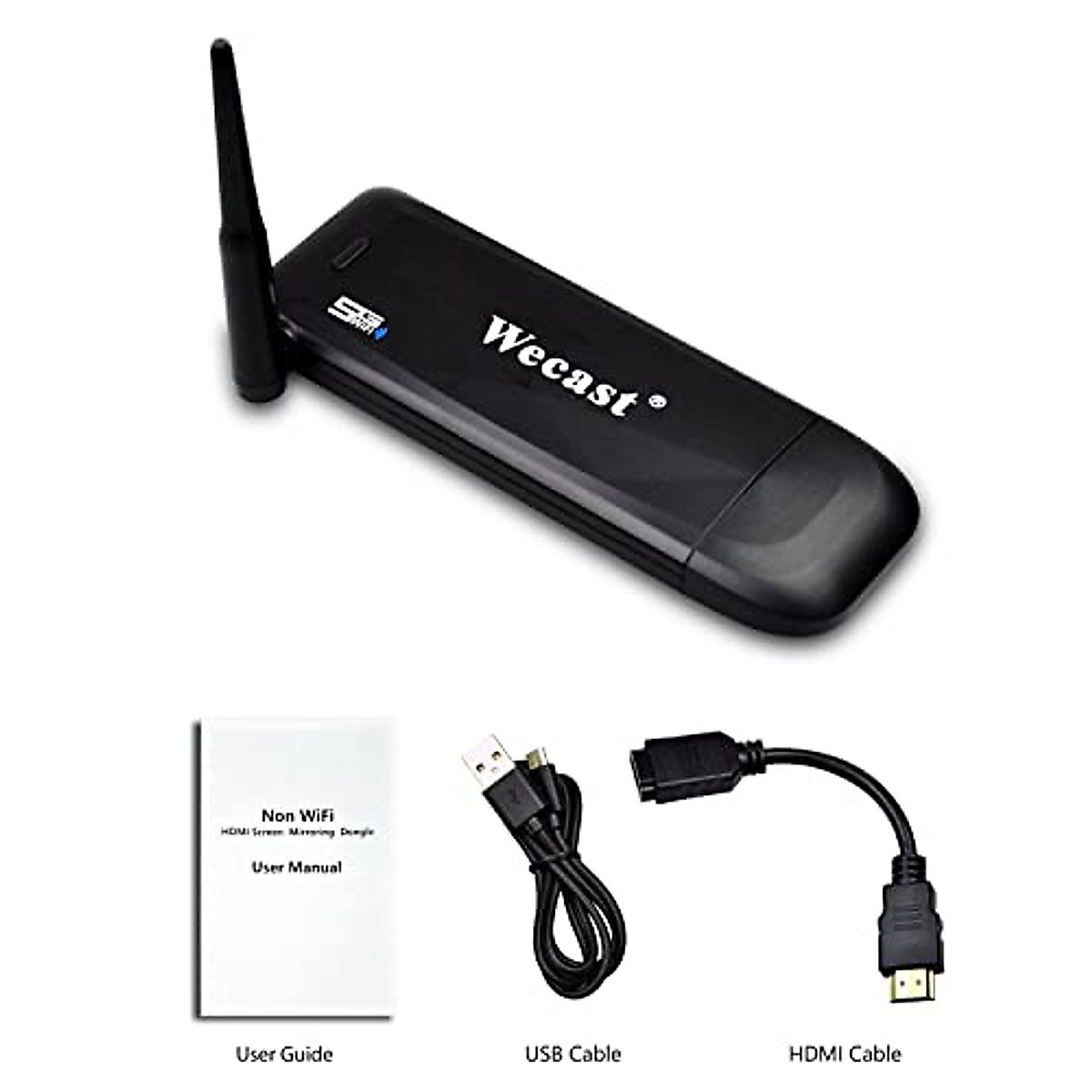 SYNAGY HDMI Screen Mirroring Dongle Connecting to TV/ Projecotr/ Monitor,Support Android, iOS and Windows, with HDMI Extension Cable