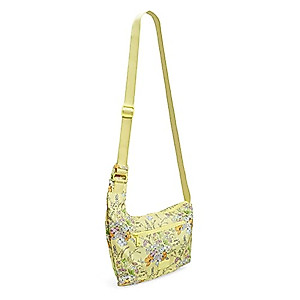 Vera Bradley Women's Recycled Lighten Up Reactive Crossbody Sling Purse, Sunlit Garden, One Size