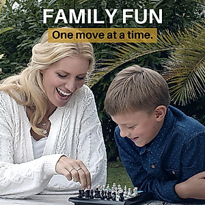 Electronic Chess Board for Kids & Adults - Includes 7 Games - Chess Strategy & Learning - Magnetic Board & Pieces - Portable & Travel - Smart Chess Computer- AI Chess Board - LCD Display - Millennium