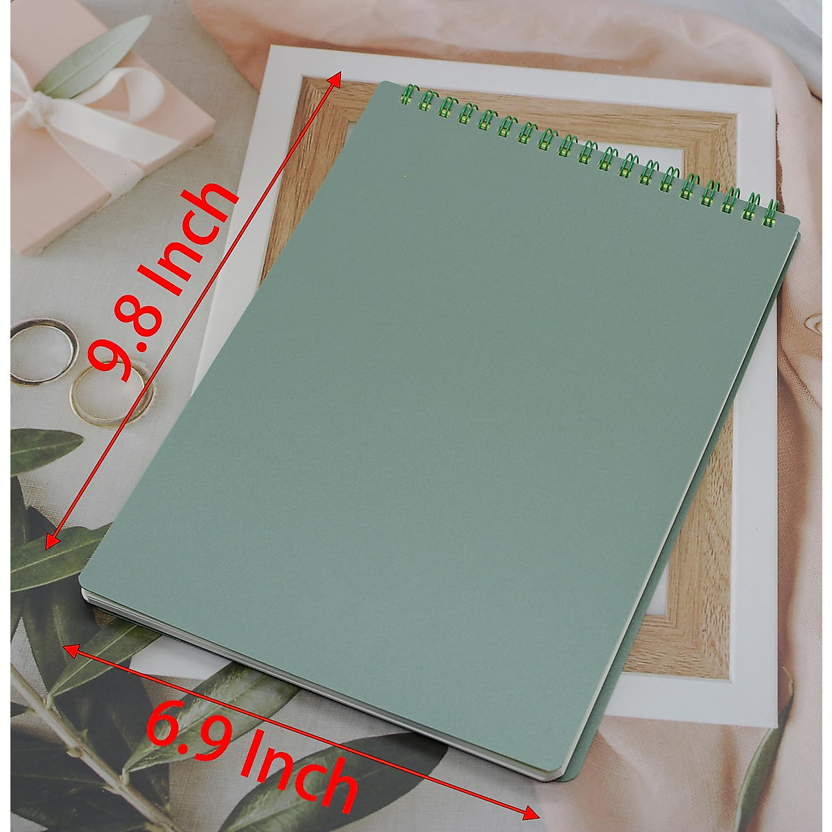 Yansanido Top Bound Spiral Notebook, 4 Pcs 4 Color 9.8 Inch x 6.9 Inch B5 Size Thick Plastic Hardcover 7mm College Ruled Paper 80 Sheets (160 Pages) Journal for School and Office Supplies (4 Pcs B5)