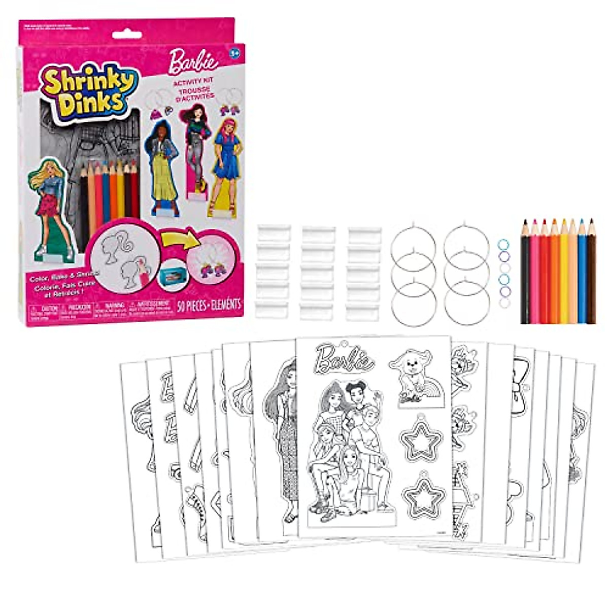 Just Play Barbie Shrinky Dinks Kit, Kids Toys for Ages 5 Up