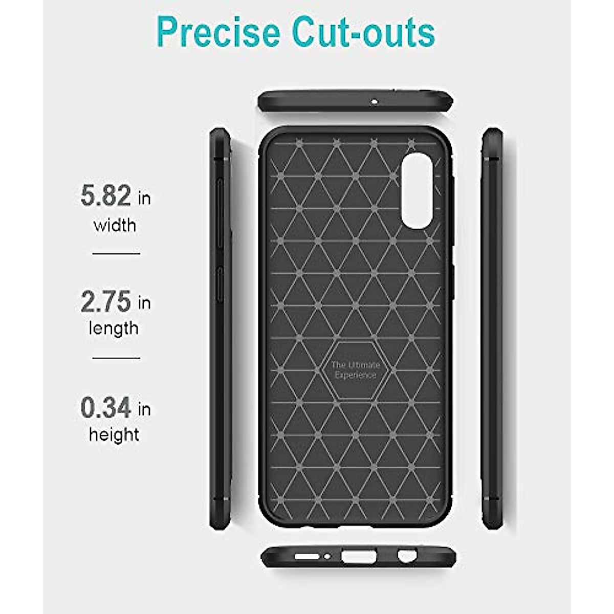 Galaxy A10E Case, Samsung A10E Case, Asmart Shock Absorption Galaxy A10E Phone Case Slim TPU Bumper Cover Soft Flexible Galaxy A10E Skin Lightweight Protective Case for Samsung Galaxy A10E, Black
