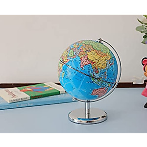Exerz Political Globe Dia 5.5-inch (14cm)- Mini World Globe - Educational/Geographic