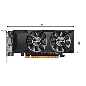 ASRock Low Profile Arc A310 4GB GDDR6 PCI Express 4.0 ITX Video Card A310 LP 4G 64-bit 0dB Silent Cooling Super Alloy Graphics Card 7680 x 4320 450W 15.5 Gbps