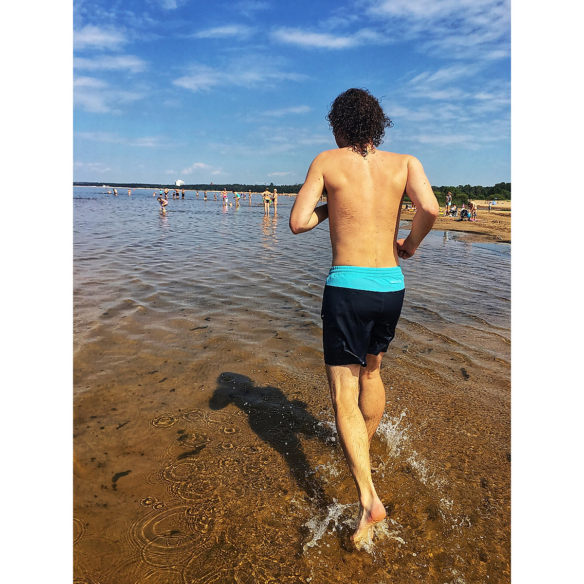 Men's Workout Running Performance Sport Gym Shorts with Built-in Underwear and Zipper Pockets