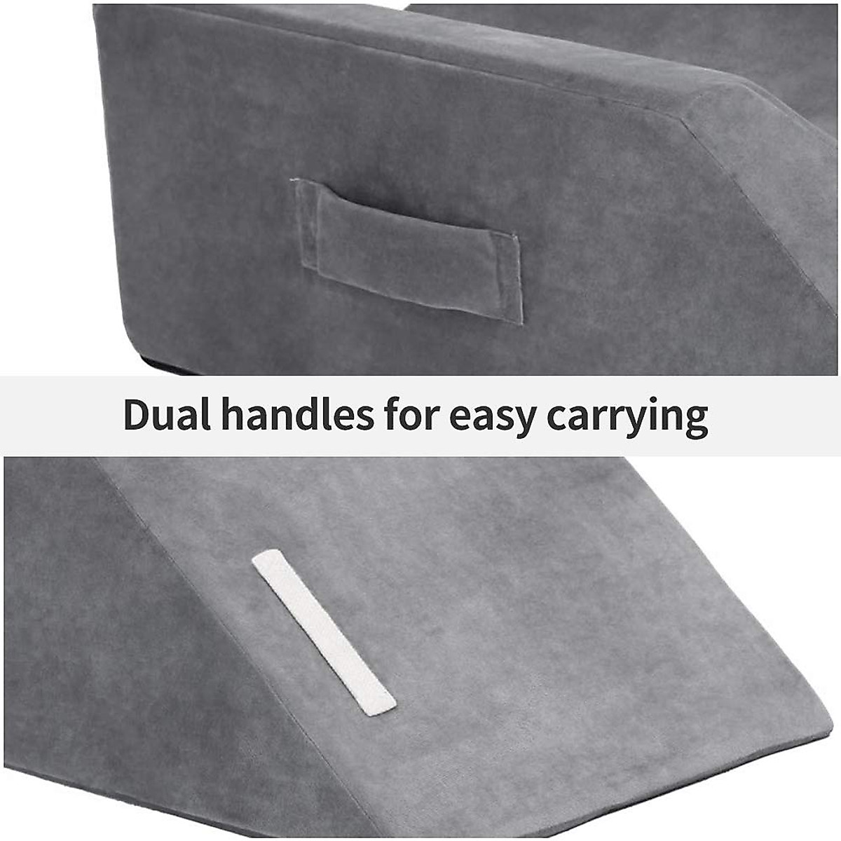 LightEase Memory Foam Leg Support and Elevation Pillow w/Dual Handles for Surgery, Injury, or Rest