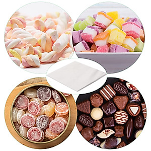 300 Pcs Candy Wrappers for Caramels Non Stick Wax Paper Sheets for Food, 5x5 Inch Parchment Paper Squares Caramel Wrappers Precut Candy Wrapper Paper for Chocolate, Patty, Caramel, Cheese