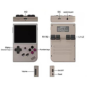 KJArrow RG35XX Retro Handheld Game Console Purple, 3.5 Inch IPS Screen Game Built-in 5000+ Games, Classic Video Game Player Support 2 Players and TV, Multi-emulator Portable Game for Adults