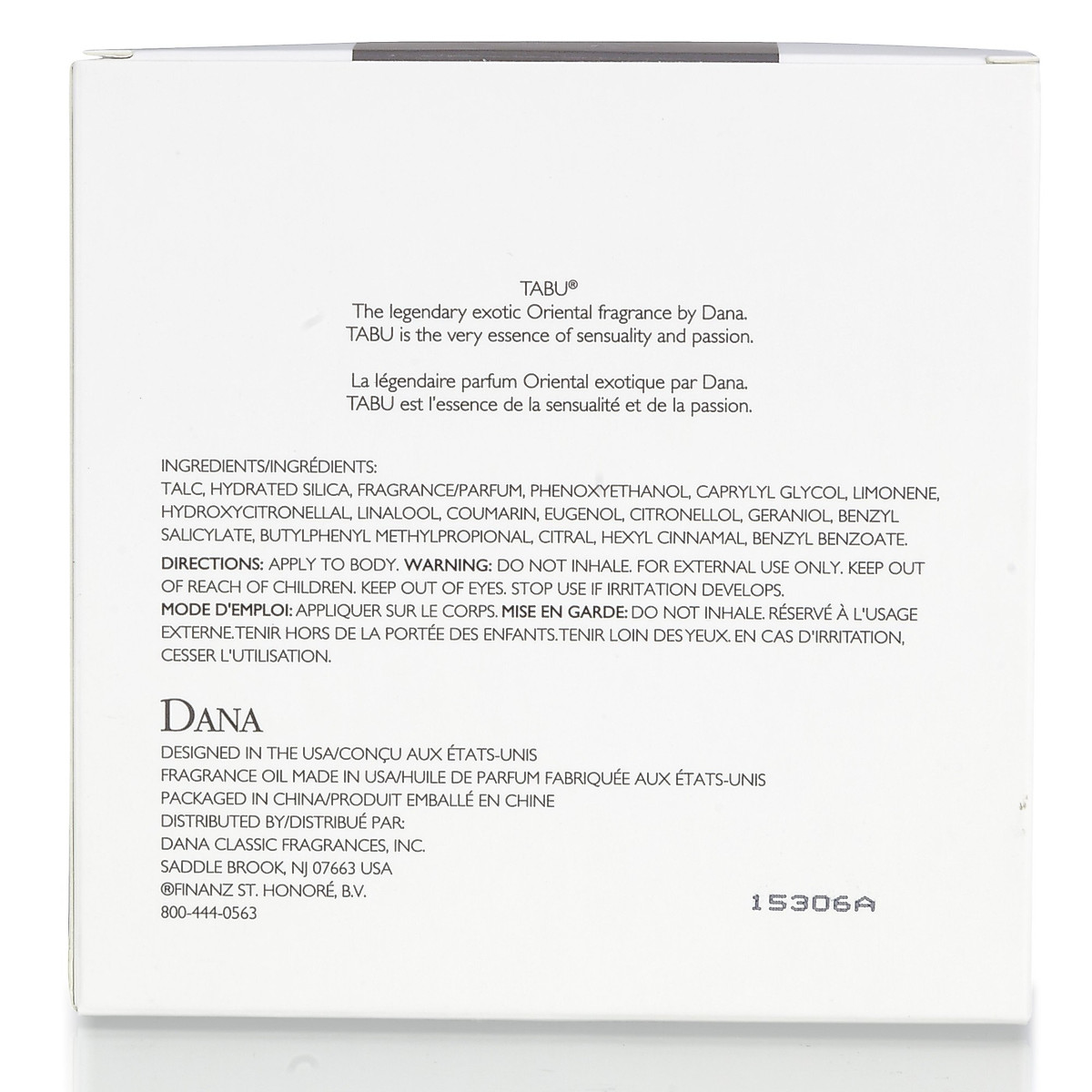 Tabu by Dana for Women 4.0 oz Dusting Powder