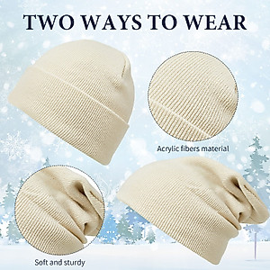 48 Pcs Bulk Winter Knit Beanies Gloves Men Women Warm Beanie Touchscreen Gloves Set Cozy Winter Accessories (Bright Color)