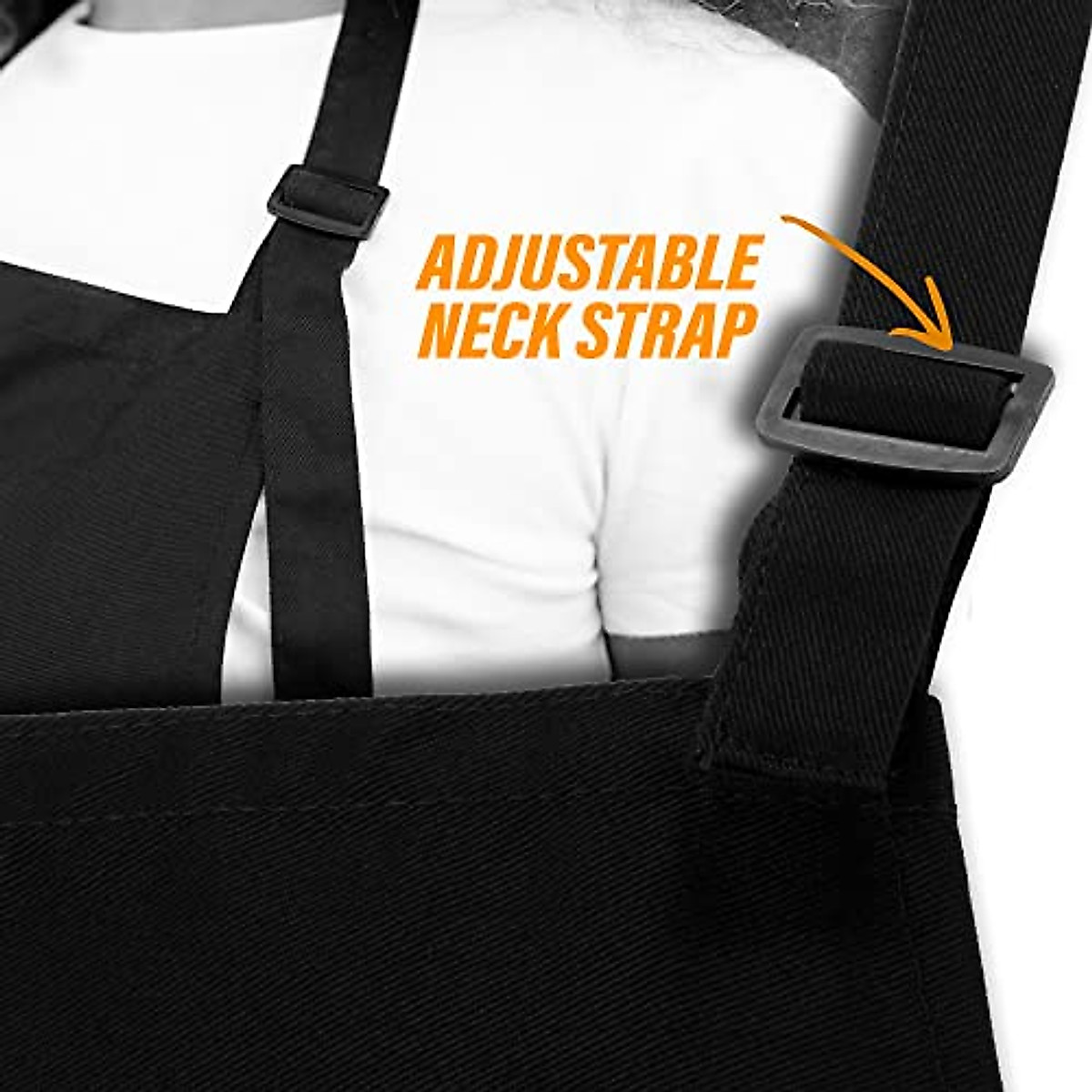 House 2 Home Reality 2-Pack Apron -Black 100% Cotton Apron | Aprons for Women with Pockets | Aprons for Men | Server Aprons |Waitress Apron | Chef Apron | Kitchen Apron | Aprons with Pockets