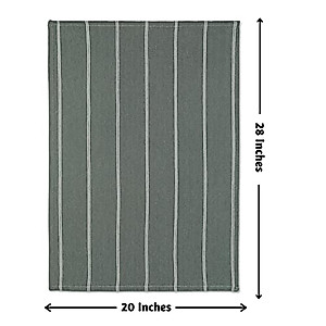 Folkulture 100% Cotton Kitchen Towels with Hanging Loop, Waffle Weave St Patricks Day Kitchen Towels and Dishcloths Sets, Hand Towels for Kitchen, 20 x 28 inches, Set of 4, (Khaki Green)