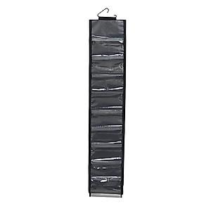 Household Essentials 311390 Hanging Shoe Storage Organizer for Closets -20 pocket - Natural Canvas
