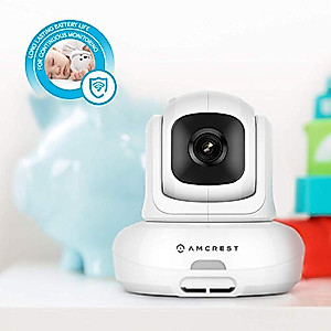 Amcrest Add-on Camera Unit AC-2, Video Baby Monitor Camera, Two-Way Audio, Motion Detection, Pan/Tilt/Zoom, Temperature Sensor, Night Vision, (AC-2-C)