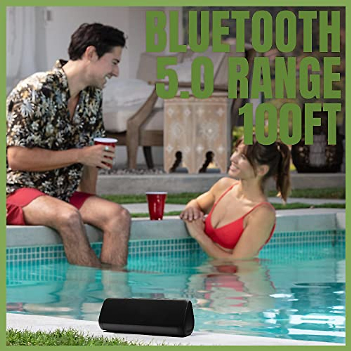 OontZ Pro Premium Speaker • Ultra Portable Speakers Bluetooth • Great Outdoor Speaker Bluetooth Waterproof Standard for Dad or Mom • The Original Angled Speaker (Black)