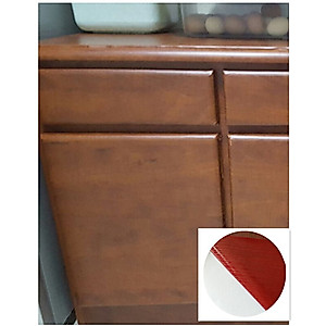 Teemall 15.8inch by 79inch Brown Maple Wood Grain Paper Peel and Stick Shelf Liners Wallpaper Cabinet Door Wardrobe Wood Wall Funitures Stickers