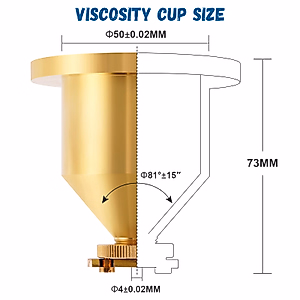 Saladulce Viscometer Flow Cup Viscosity Cup Viscometer Ford Cup #4 Flow Viscosity Viscometer for Paint Varnish Lacquer Inks
