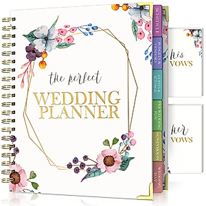 Generic The Wedding Planner Set with 3 Pieces, Wedding Planner with 2 Vow Books and 1 Wedding Guest Book, Wedding Binder, Wedding Planner for Bride, Wedding Checklist, Wedding Organizer, White