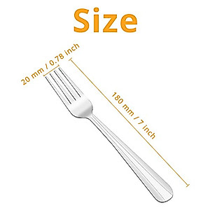 MJIYA Dinner Forks Silverware Set, Dominion Heavy Duty Forks, Stainless Steel Salad Forks Multipurpose Use for Home, Kitchen or Restaurant (M (6PCS))