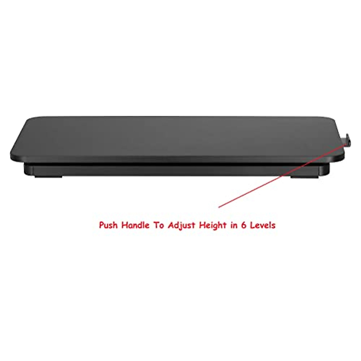 Mount Plus KBT10 Ultra Slim 24" Laptop, Keyboard and Mouse Stand | Sit Stand Adjustable Riser for Standing Desks | Lifts Up to 15.6 inches in Height | 5 Height Levels Riser