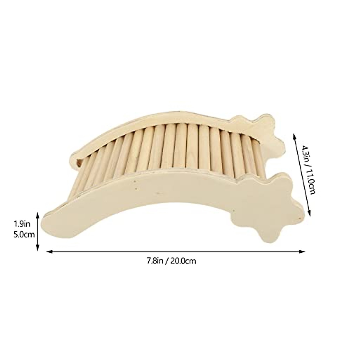 Ipetboom Hamster Climbing Ladder Rat Ladder Toys Hamster Cage Ladders Chinchilla Training Ladder Chinchilla Climbing Toy Hamster Ladder Hamster Toys Reptile Bridge Wood Ladder Toy