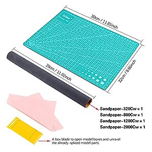 Keadic 55Pcs Professional Modeler Basic Tools Craft Set Hobby Building Tools Kit with a Plastic Case for Gundam Car Model Building Repairing and Fixing