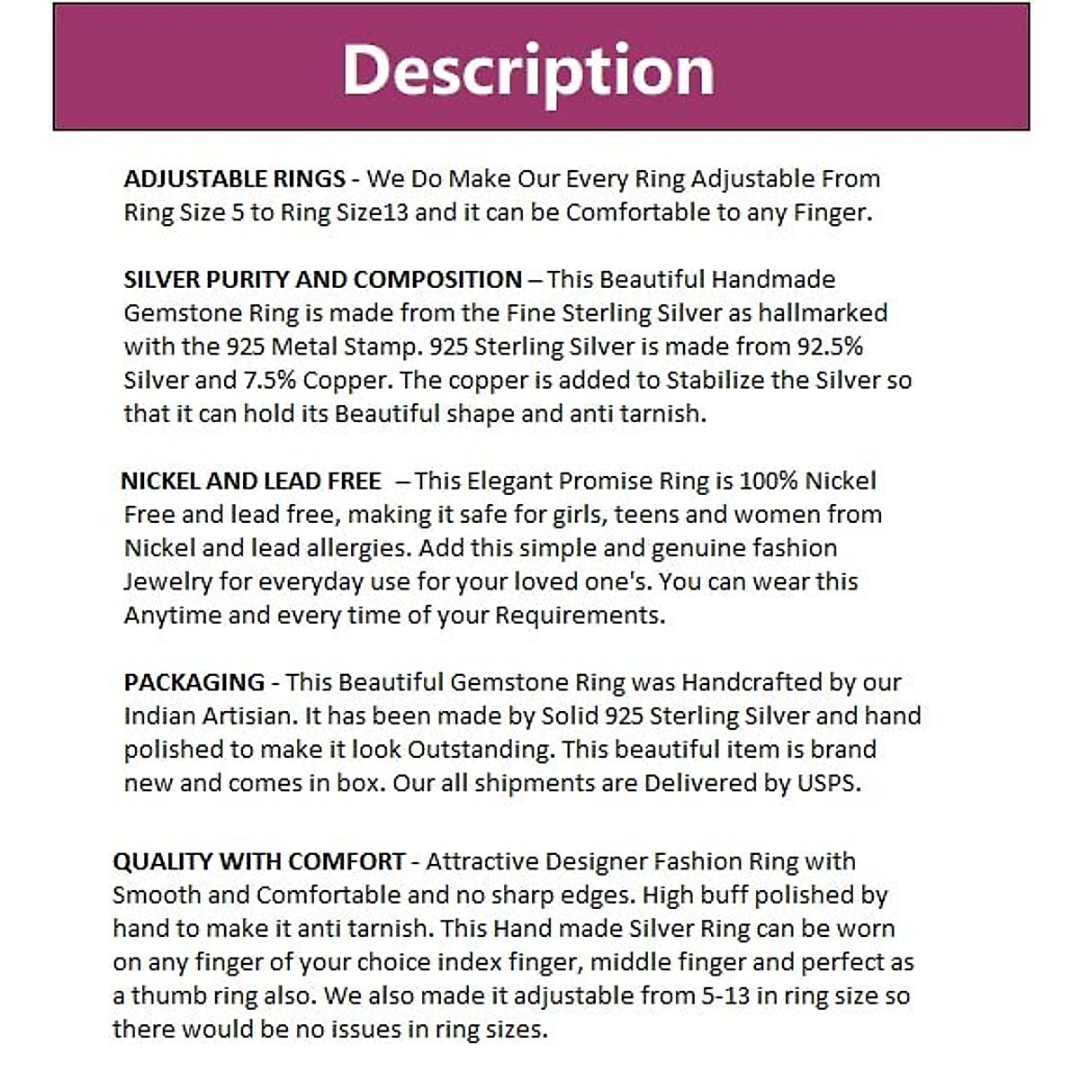 AUDRIELLE 925 Sterling Silver Ring, Peridot Gemstone, Free Shape Handmade Adjustable