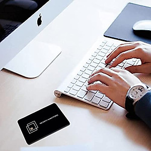 MS WGO 100pcs Laser Engraved Metal Business Cards Blanks 3.4x2.1in Thicknes (0.45mm)