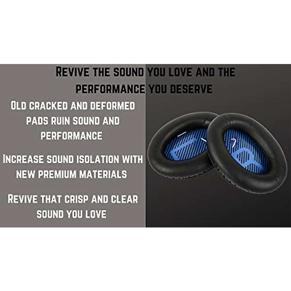 Replacement AE2 Ear Pads/Soundtrue Ear Pads and V2 AE2 Headband/SoundTrue Headband Cushion. Compatible with Bose Around-Ear 2 (AE2), SoundLink Around-Ear 1 and SoundTrue Around-Ear 1 Headphones