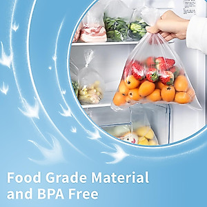 CLASSY Large 16" x 20" 350 Bags/roll Plastic Food Storage Bags, Plastic Produce bags for Vegetable Fruits, Bread(1 Roll)