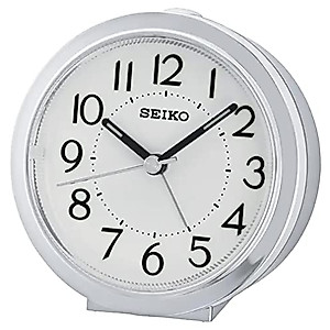 Seiko Sussex Bedroom Alarm Clock, Silver
